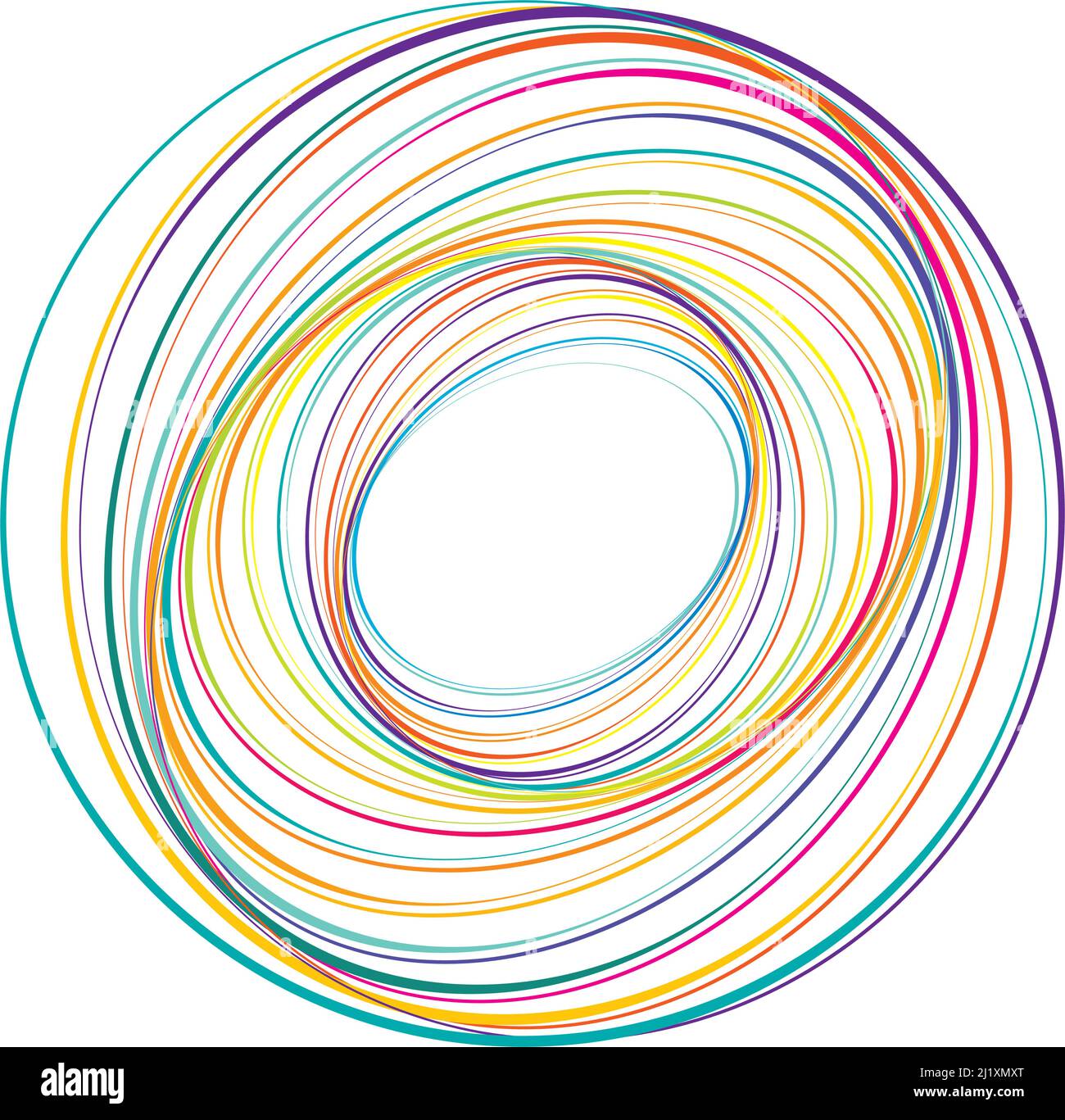 Random circles with hand drawn, free hand drawing effect. Concentric ...