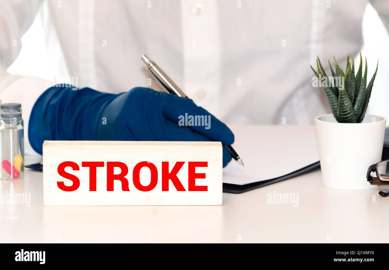 Stroke Word Written In Wooden Cube. medical concept Stock Photo - Alamy