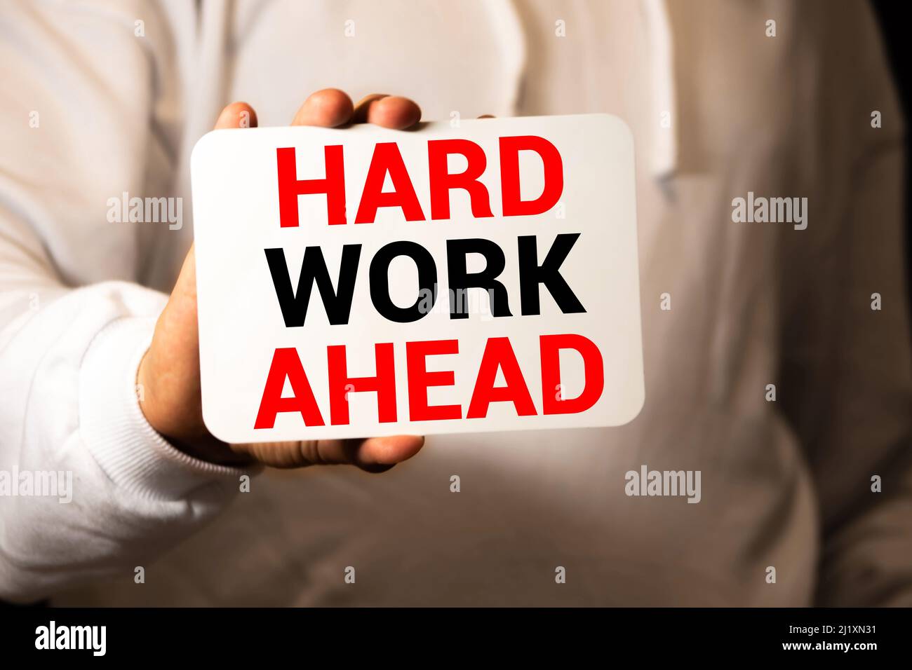 Word writing text HARD WORK AHEAD. Business concept for situation in ...