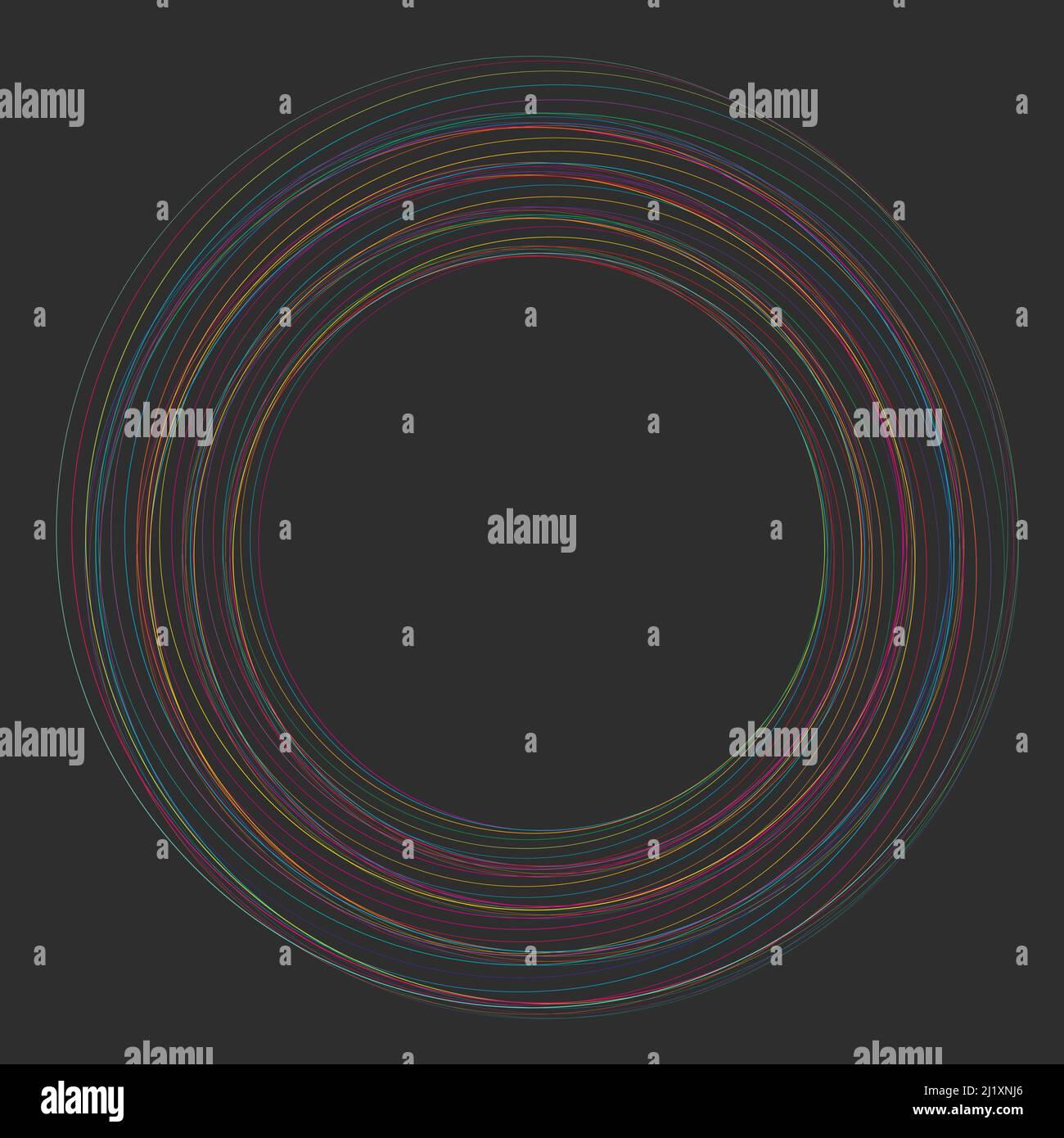 Random circles with hand drawn, free hand drawing effect. Concentric ...