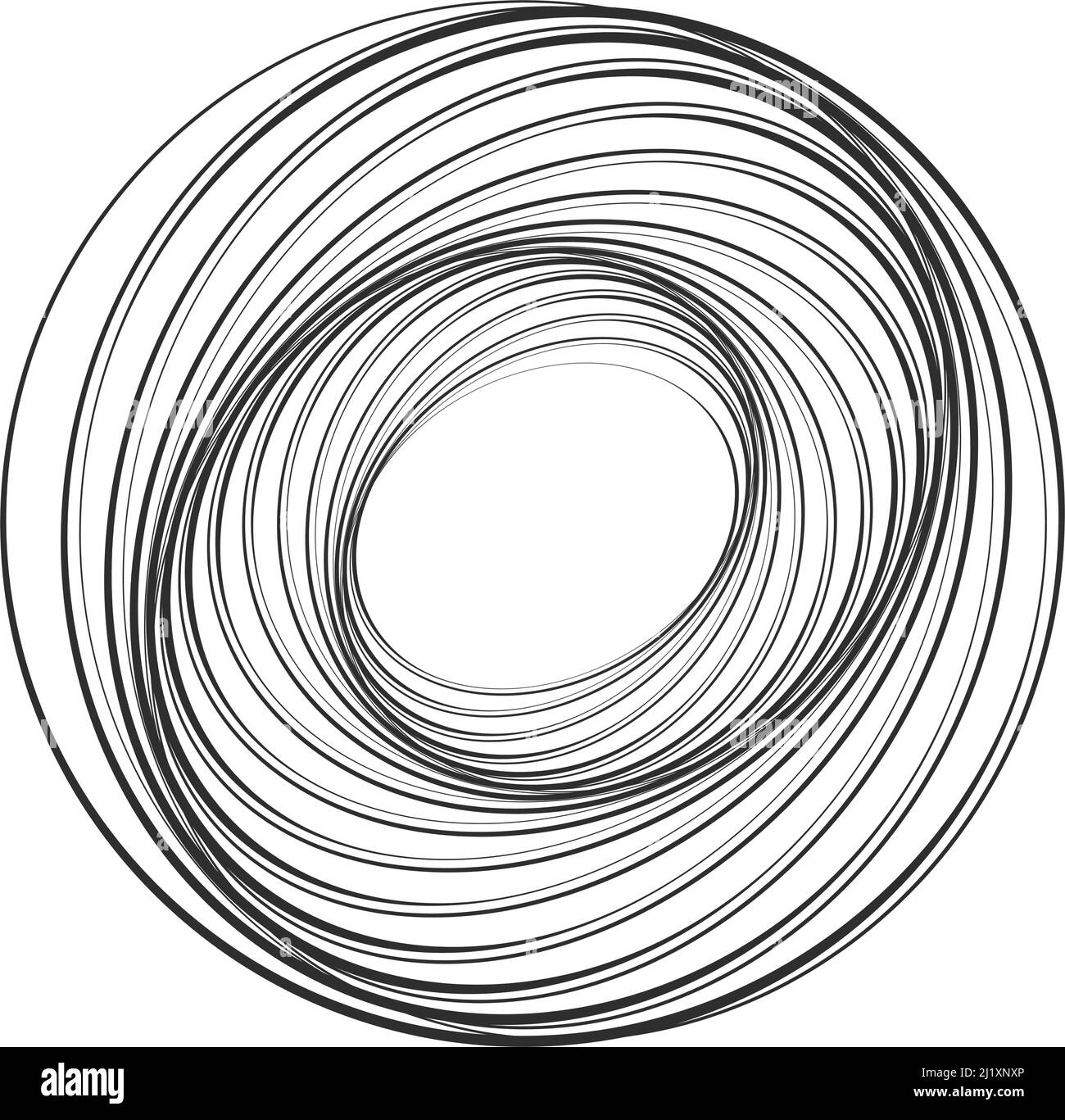 Random circles with hand drawn, free hand drawing effect. Concentric ...