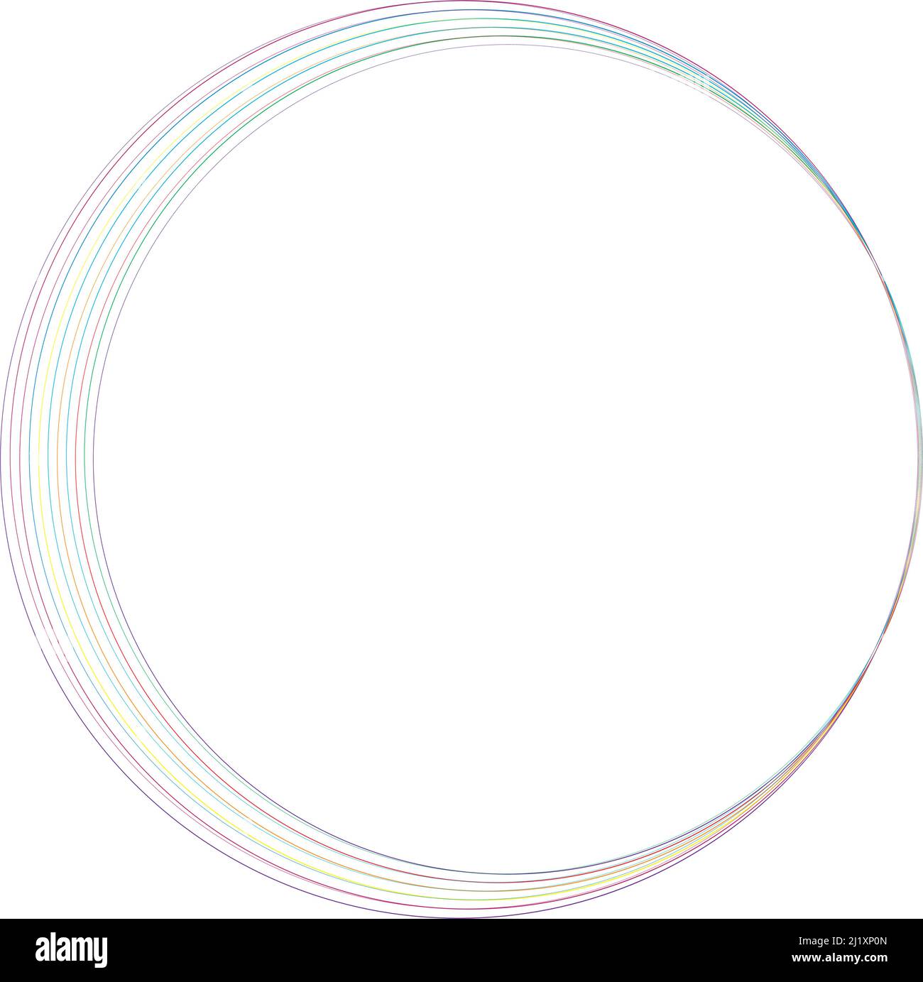 Random circles with hand drawn, free hand drawing effect. Concentric ...