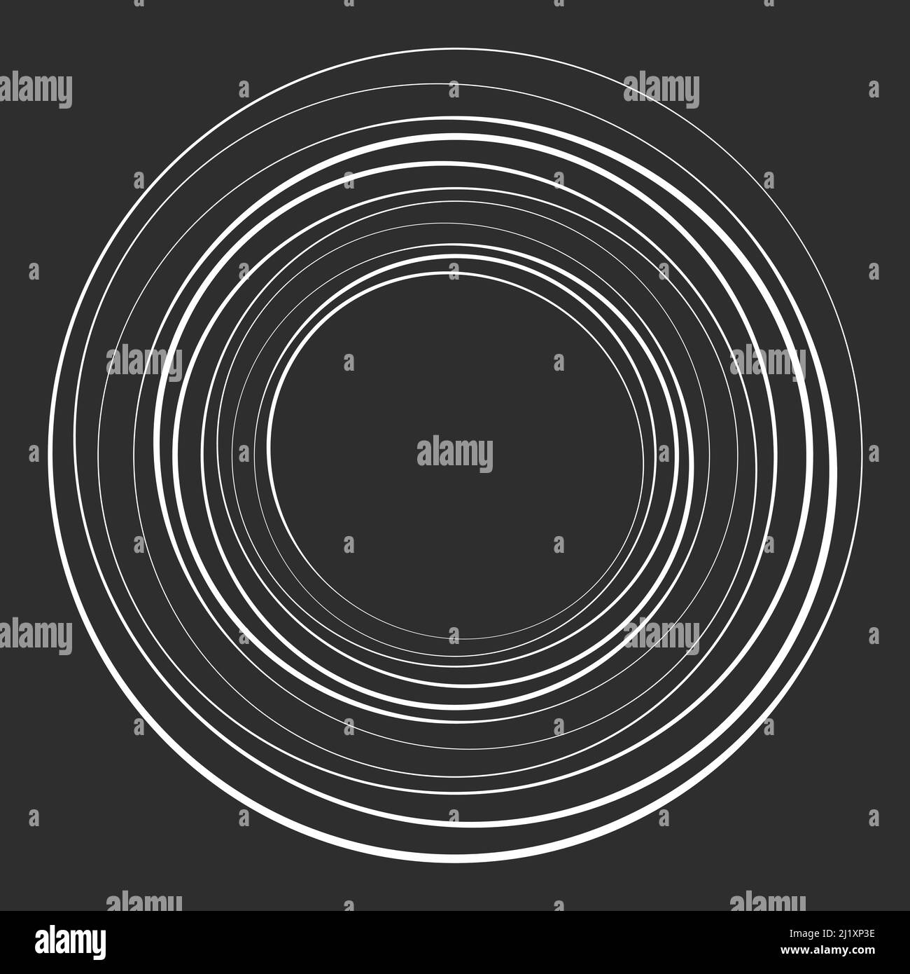 Random circles with hand drawn, free hand drawing effect. Concentric ...