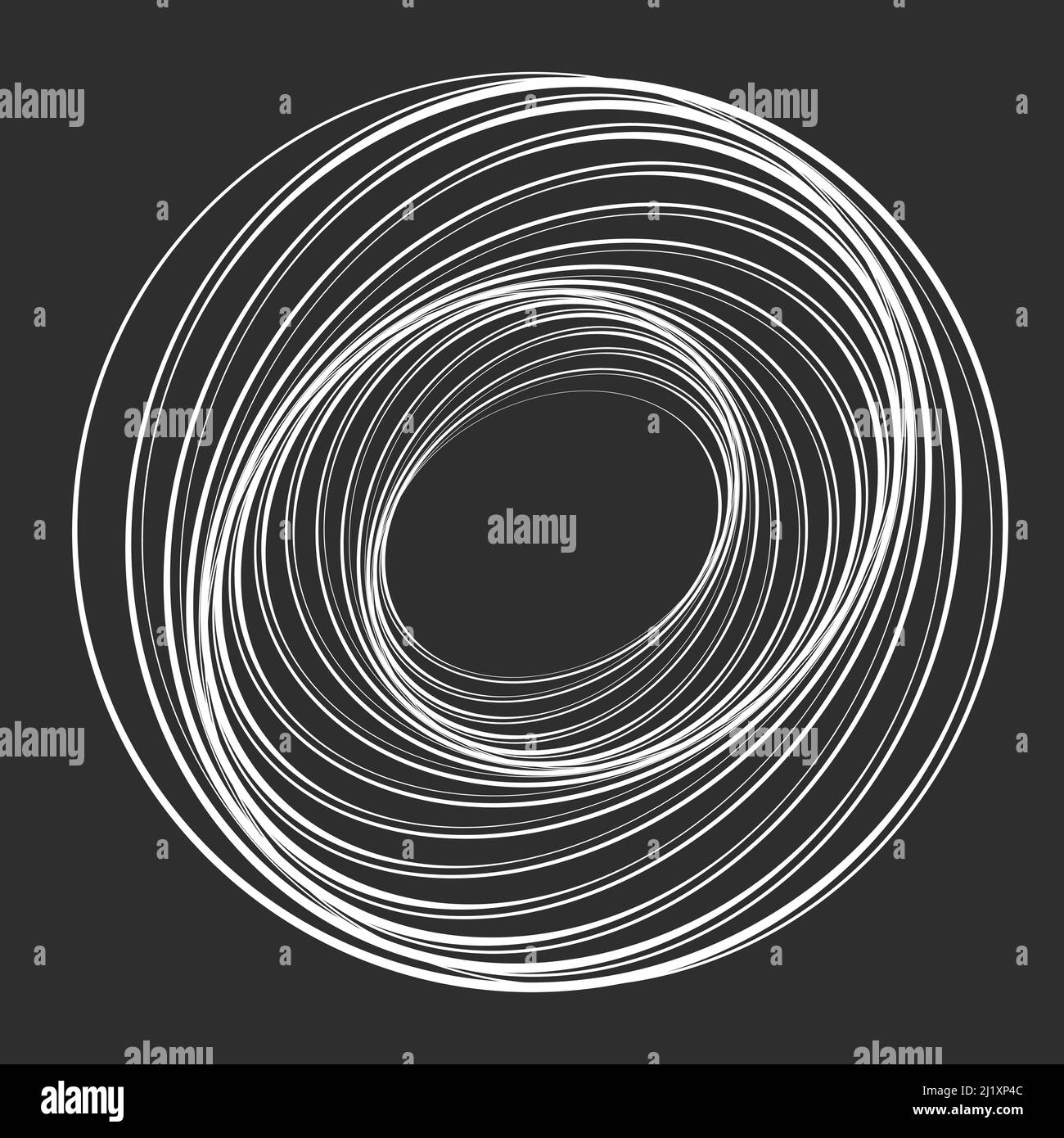 Random circles with hand drawn, free hand drawing effect. Concentric ...