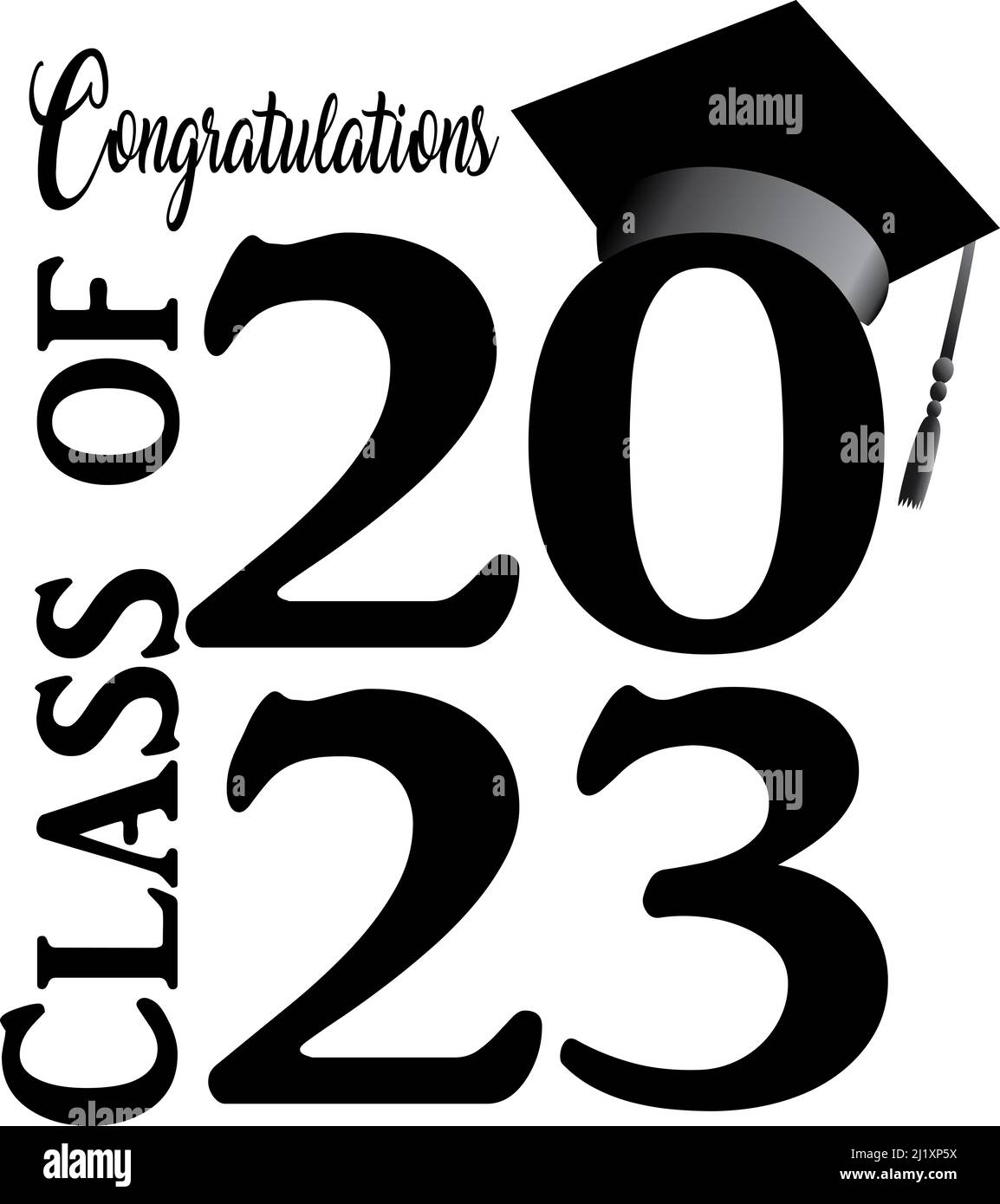 Class of 2023 Script Black and White Stock Photo - Alamy