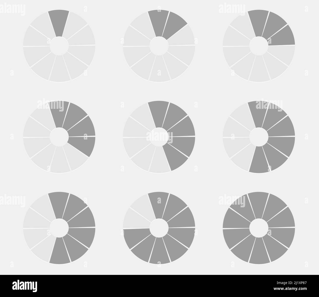 Preloader Circular Loading Bar Pie Chart Pie Graph Vector Template Stock Vector 1934