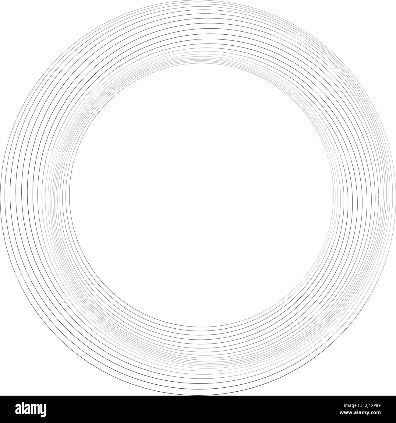 Random circles with hand drawn, free hand drawing effect. Concentric ...