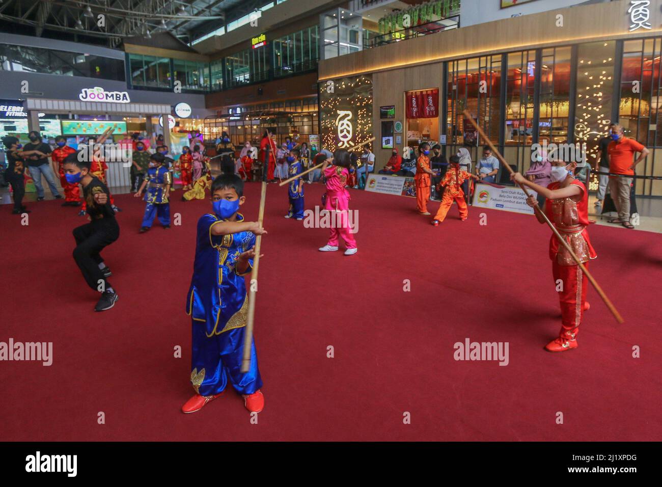 Bogor, Indonesia. 26th Mar, 2022. Children perform Wushu during the ...