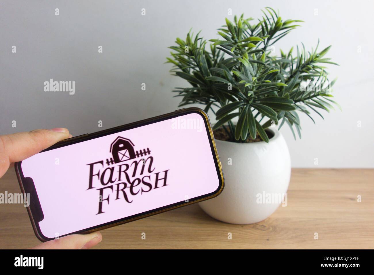 KONSKIE, POLAND - March 26, 2022: Farm Fresh Berhad company logo ...