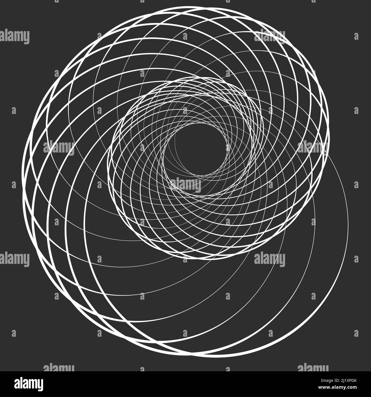 Random circles with hand drawn, free hand drawing effect. Concentric ...