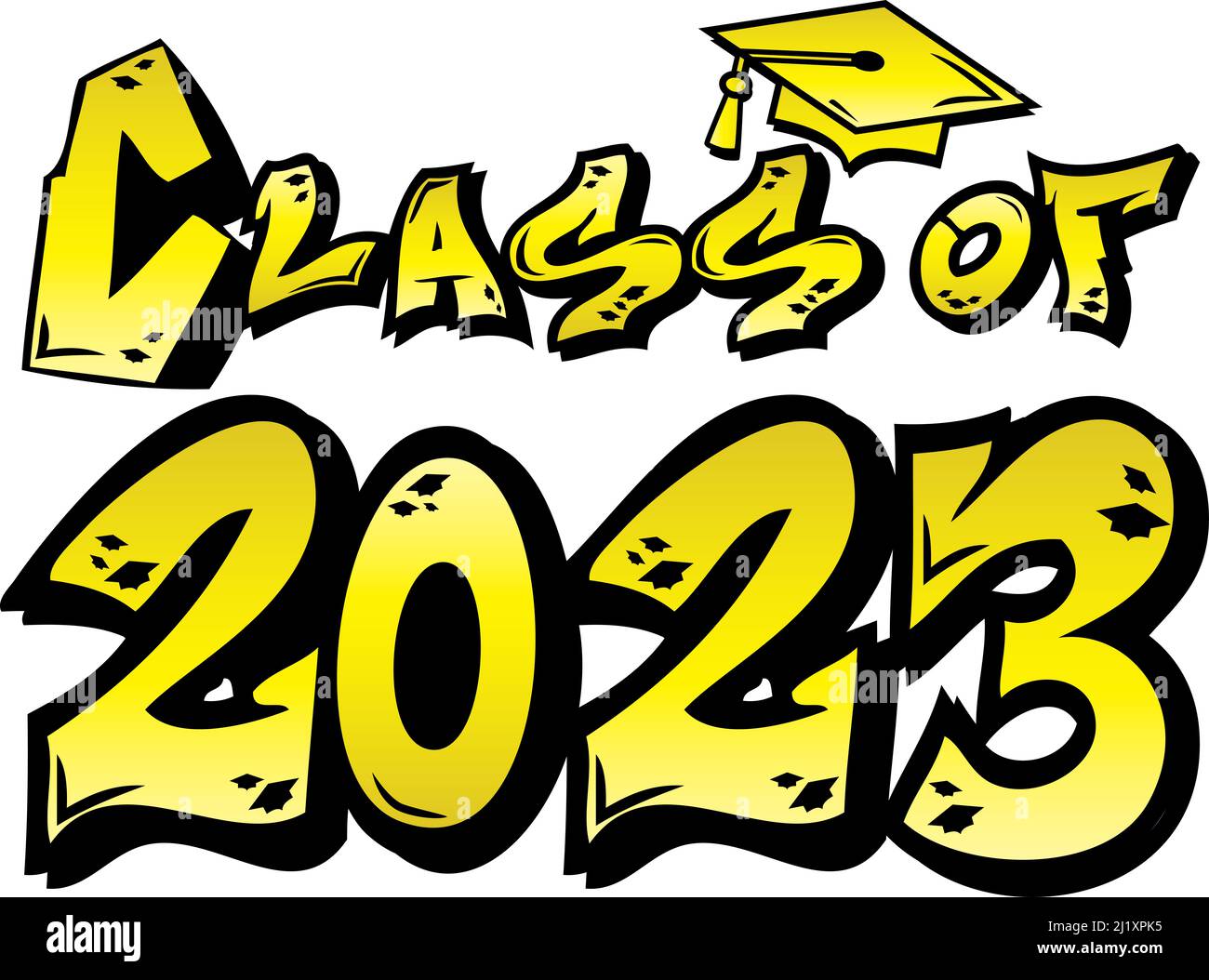 Class of 2023 Yellow Graffiti Logo Stock Photo - Alamy