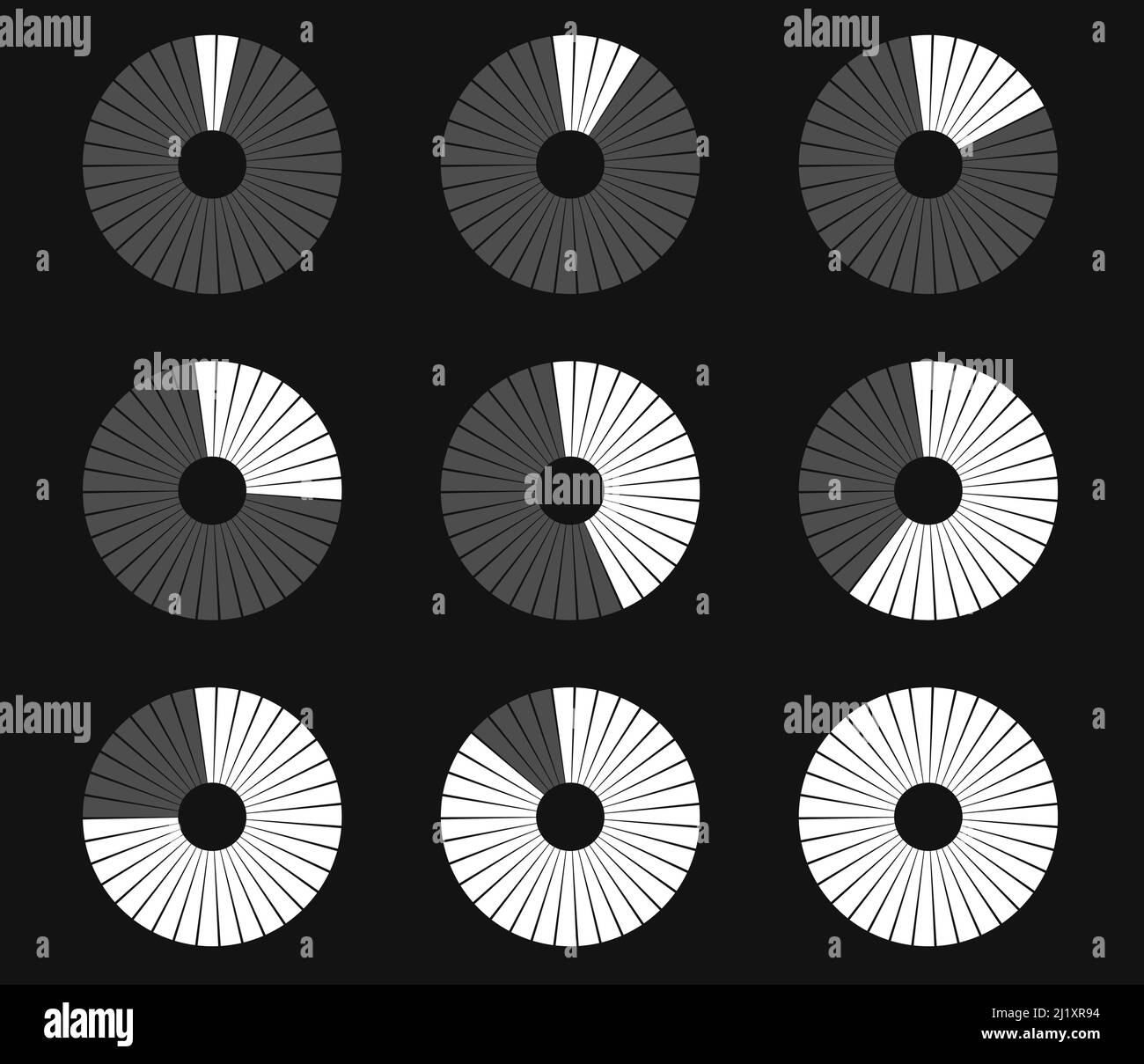 Preloader Circular Loading Bar Pie Chart Pie Graph Vector Template Stock Vector