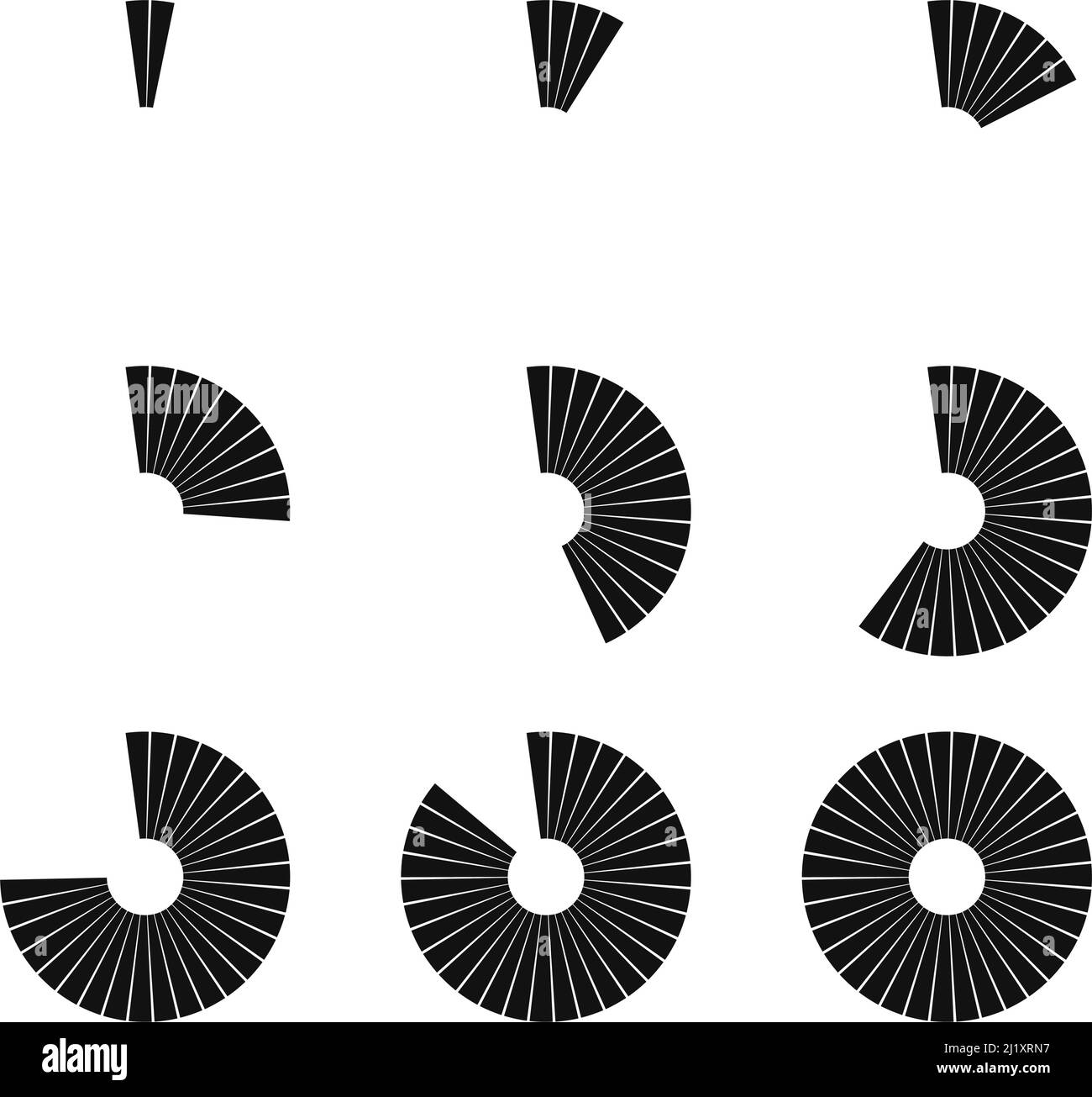 Preloader, circular loading bar. Pie chart, pie graph. Vector template ...