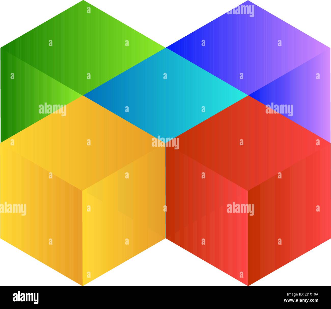 3d Cube icon, symbol illustration. Building, cargo icon. Squares cubic ...