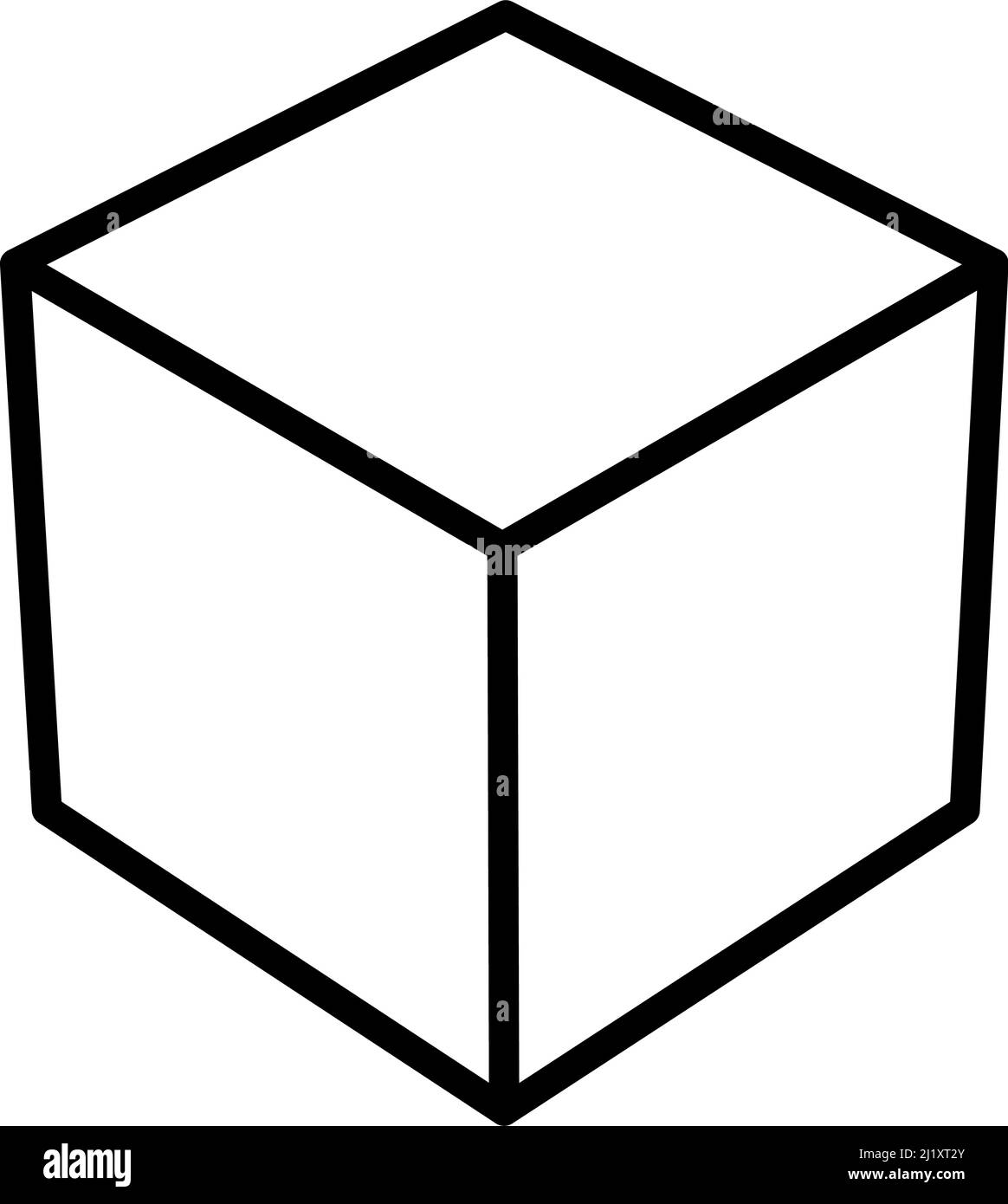 3d Cube icon, symbol illustration. Building, cargo icon. Squares cubic ...