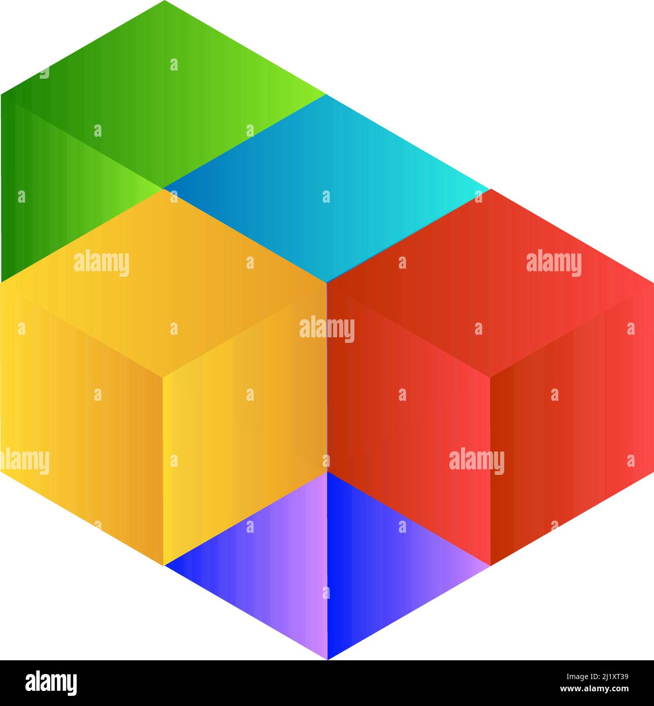 3d Cube icon, symbol illustration. Building, cargo icon. Squares cubic ...