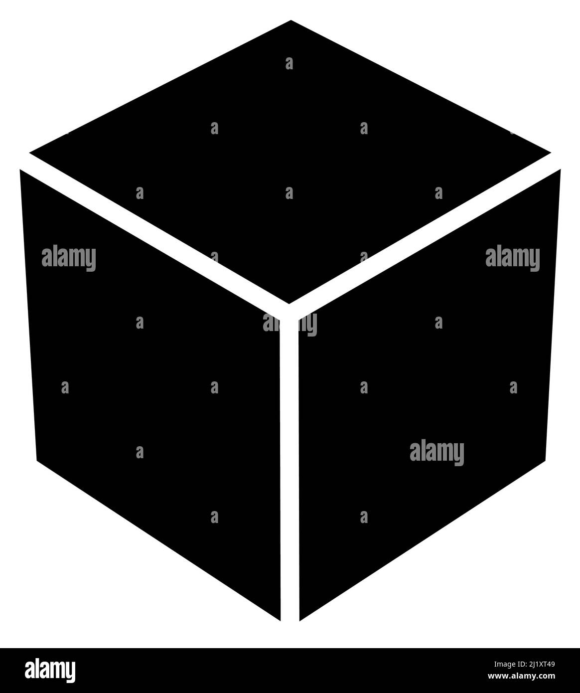 3d Cube icon, symbol illustration. Building, cargo icon. Squares cubic ...