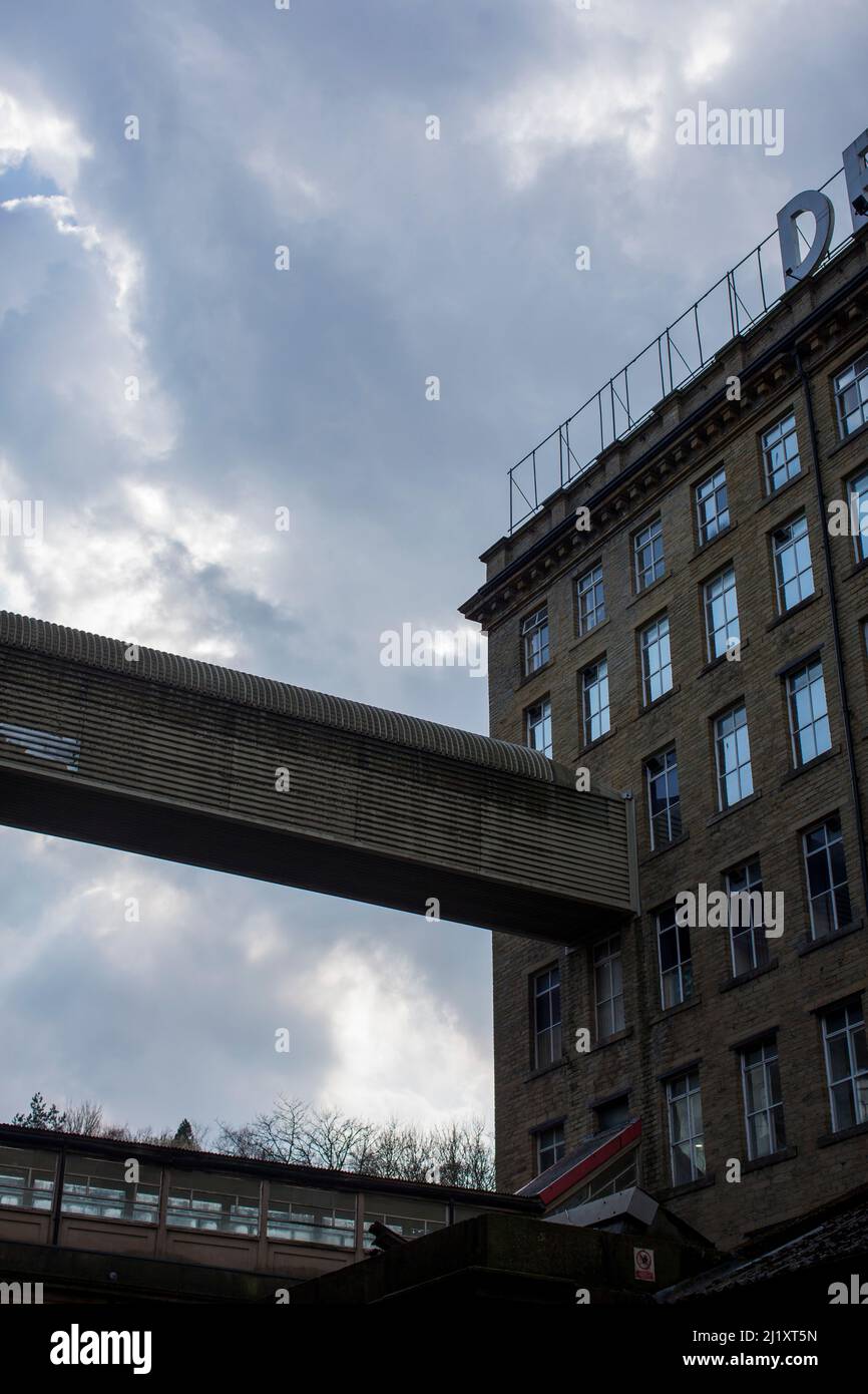 Dean Clough in Halifax, Calderdale, West Yorkshire, England, is a group ...