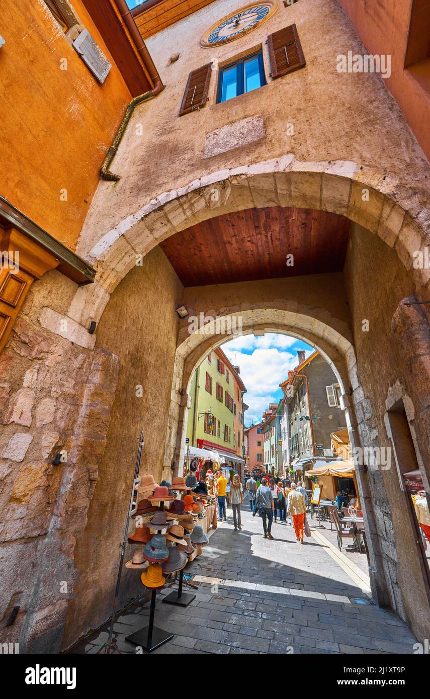 Street view in the old town of Annecy, France Stock Photo - Alamy