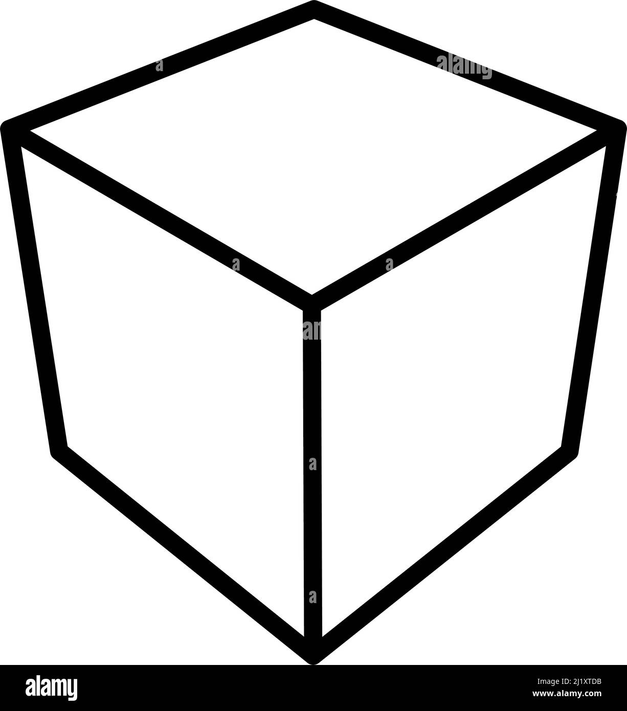 3d Cube icon, symbol illustration. Building, cargo icon. Squares cubic ...