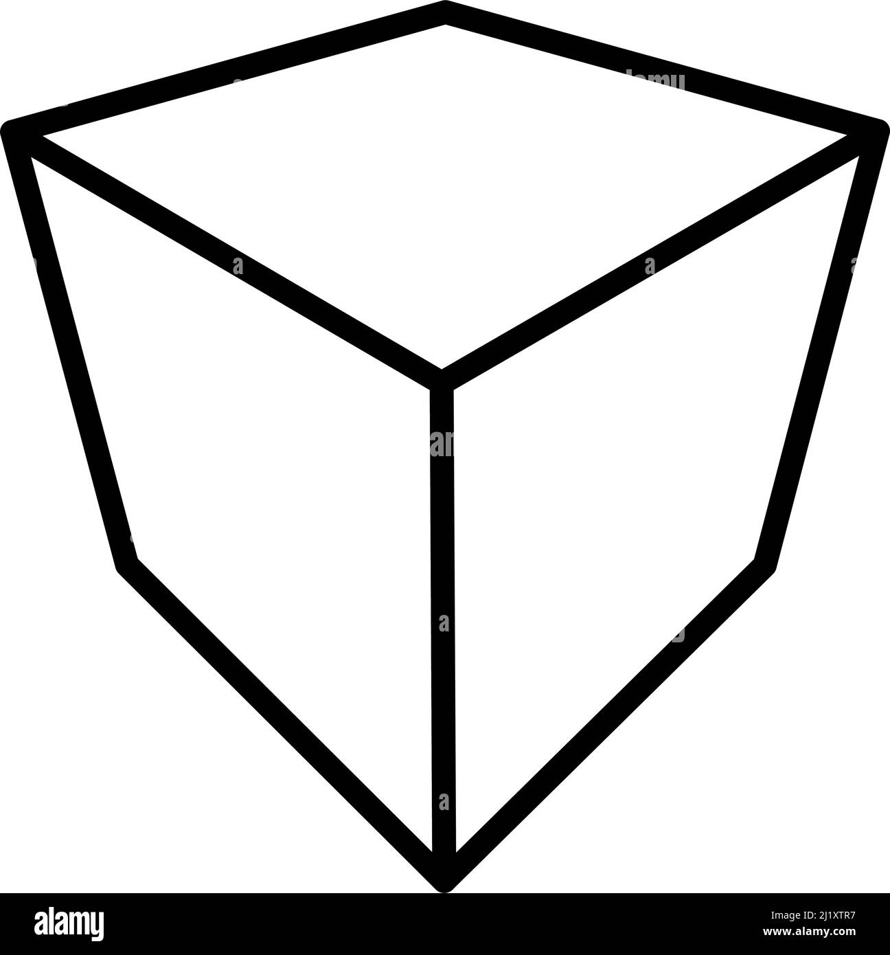 3d Cube icon, symbol illustration. Building, cargo icon. Squares cubic ...