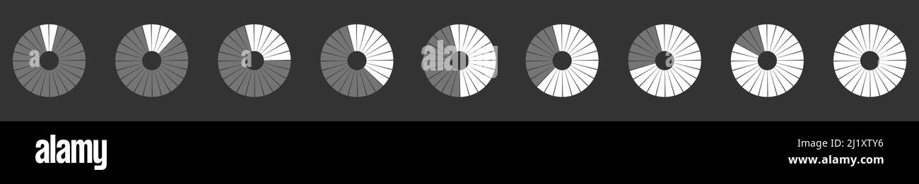 Preloader, circular loading bar. Pie chart, pie graph. Vector template ...