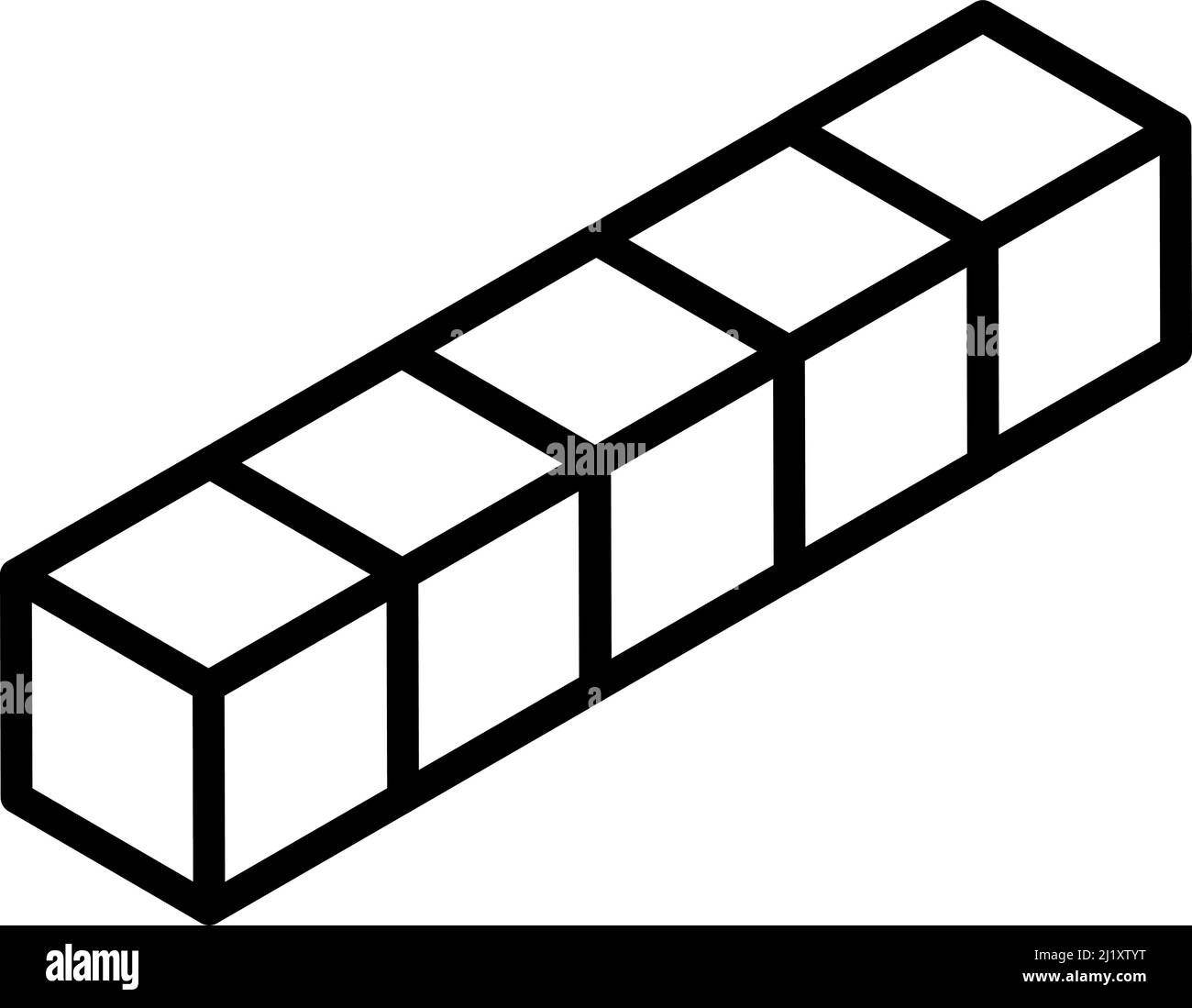 3d Cube icon, symbol illustration. Building, cargo icon. Squares cubic ...