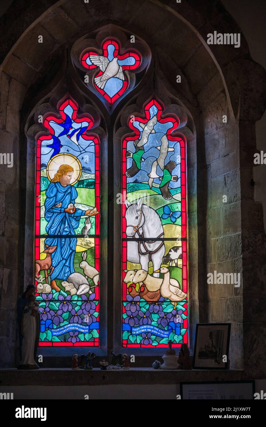 UK, England, Somerset, Mendip Hills, Priddy village. Church of St ...