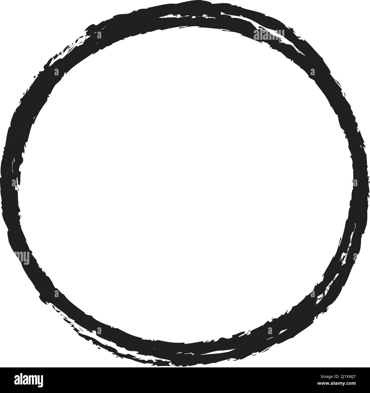 Random circles with hand drawn, free hand drawing effect. Concentric ...