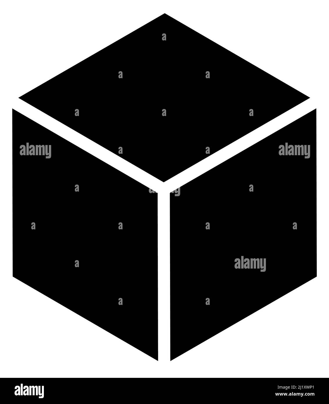 3d Cube icon, symbol illustration. Building, cargo icon. Squares cubic ...