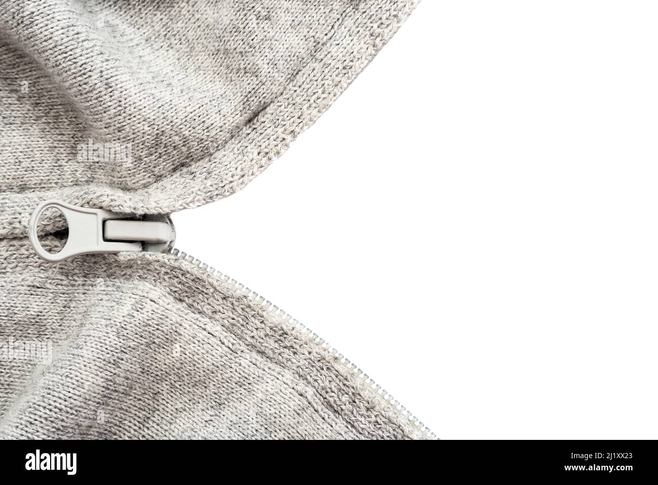 Zip lock on clothes with a place for an inscription or logo. Lock with ...