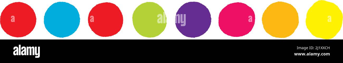 Random circles with hand drawn, free hand drawing effect. Concentric ...