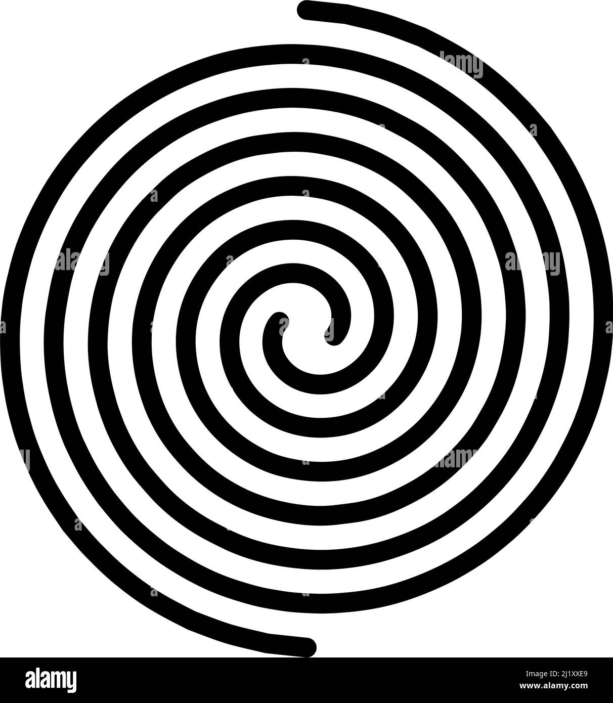 Spiral, swirl, twirl and whirl element. Helix, volute ripple, vortex ...