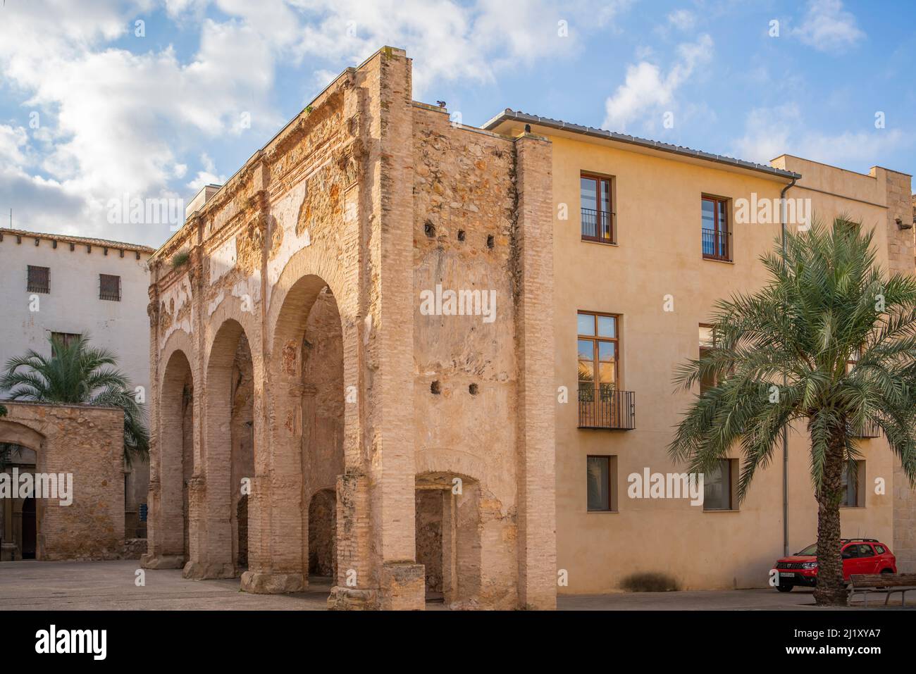 Historical building of the old town of Tortosa, Catalonia, Tarragona ...