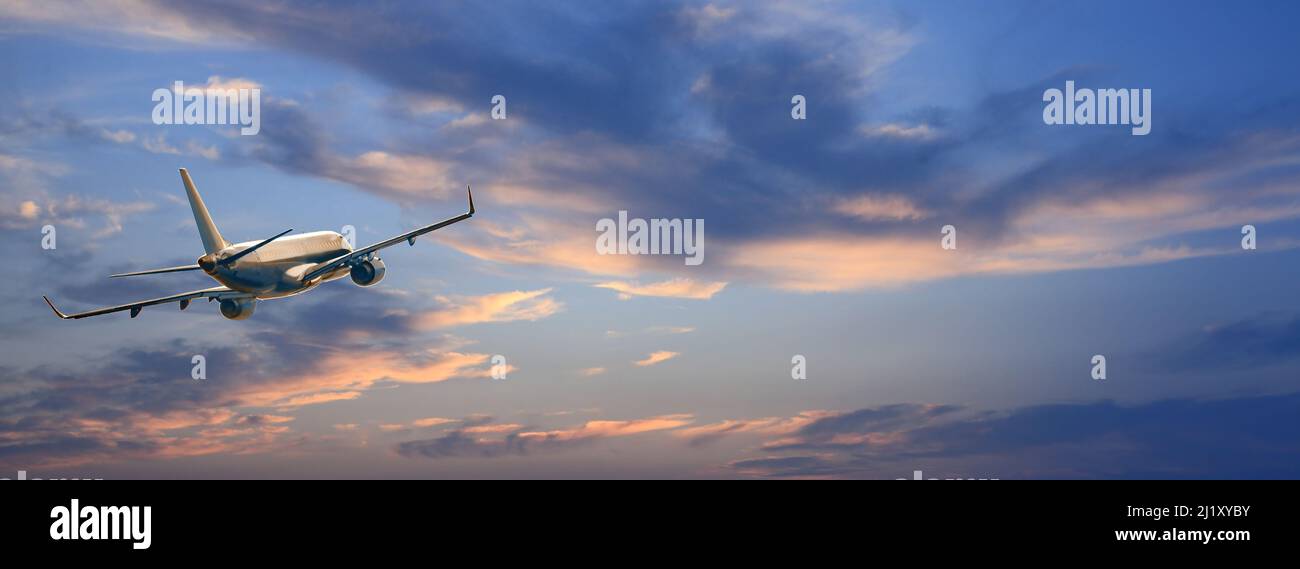 Flying through evening clouds background hi-res stock photography and ...