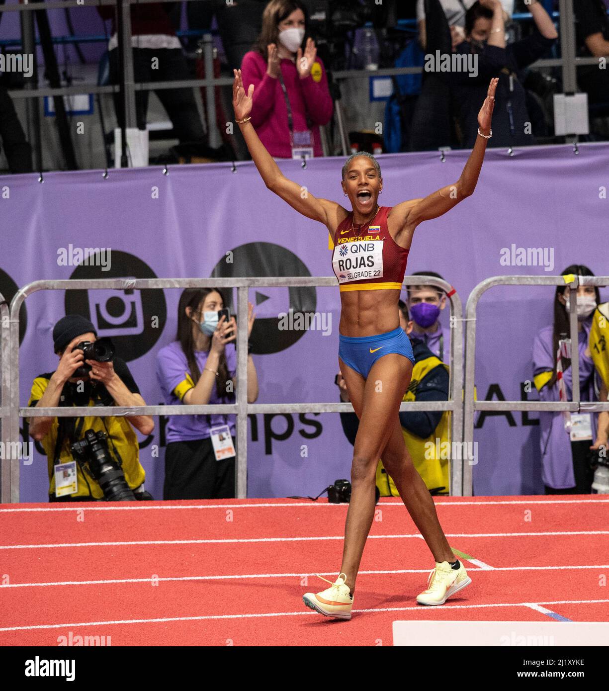 Yulimar Rojas VEN competing in the women’s triple jump on Day Three of ...