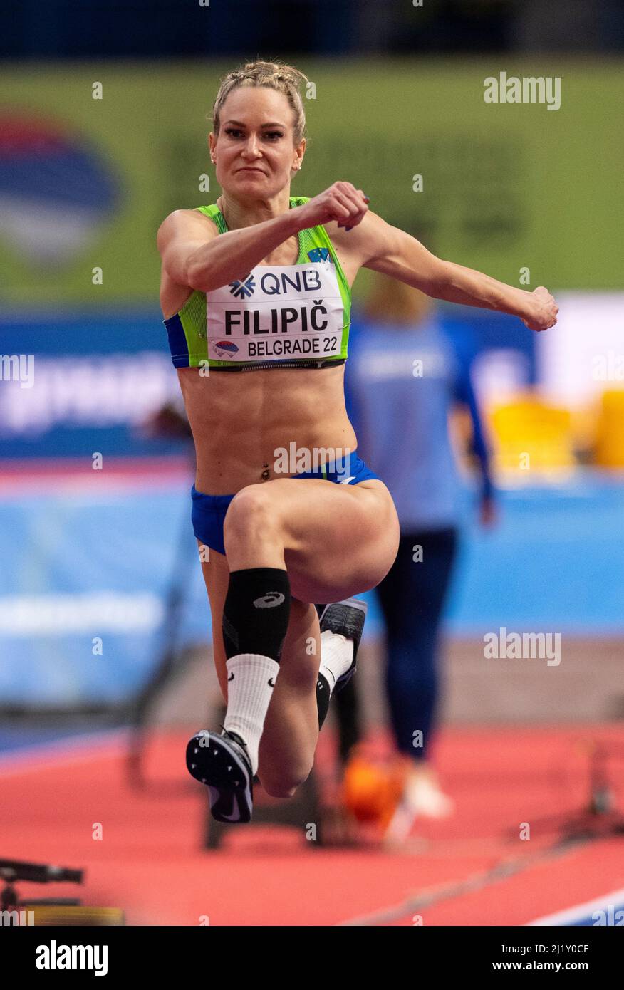 Neja Filipic SLO competing in the women’s triple jump on Day Three of ...