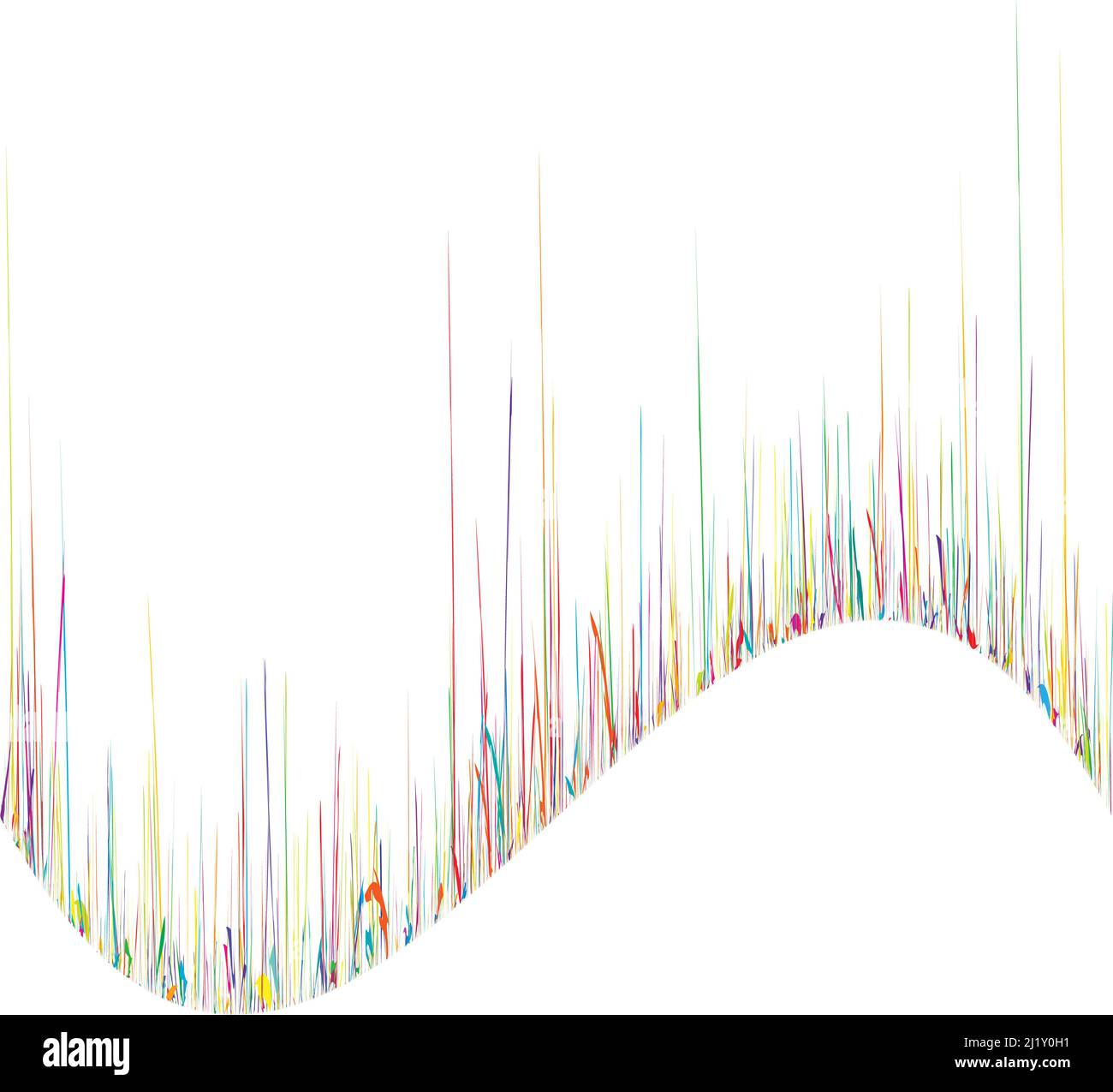 Sound, music equalizer, EQ. Random lines chart, graph. Soundtrack ...