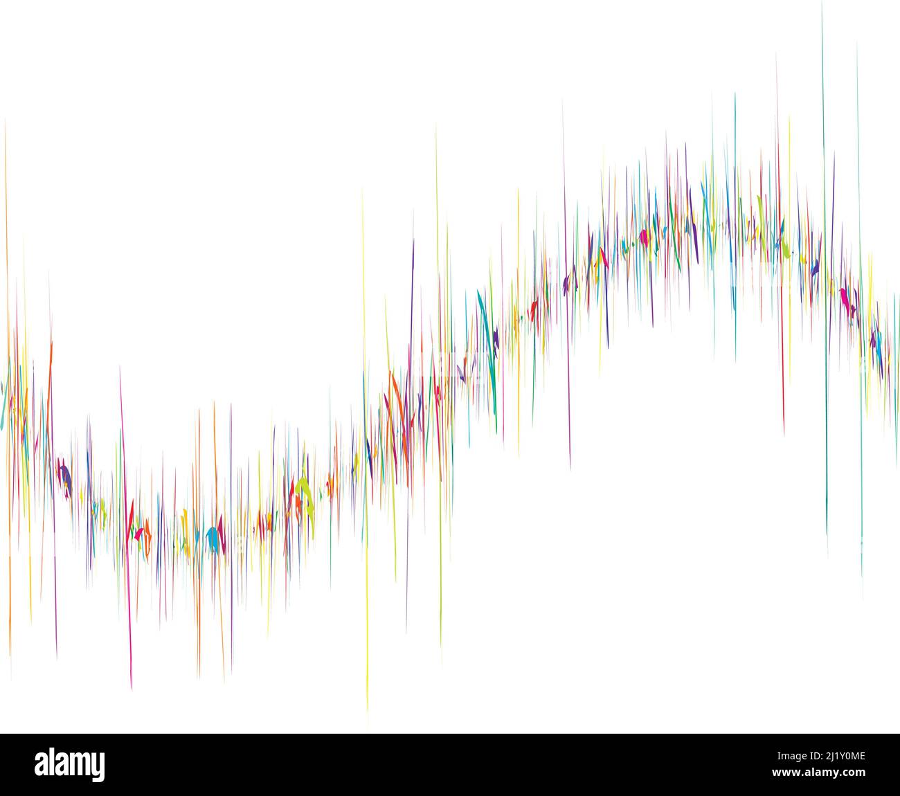 Sound, music equalizer, EQ. Random lines chart, graph. Soundtrack ...