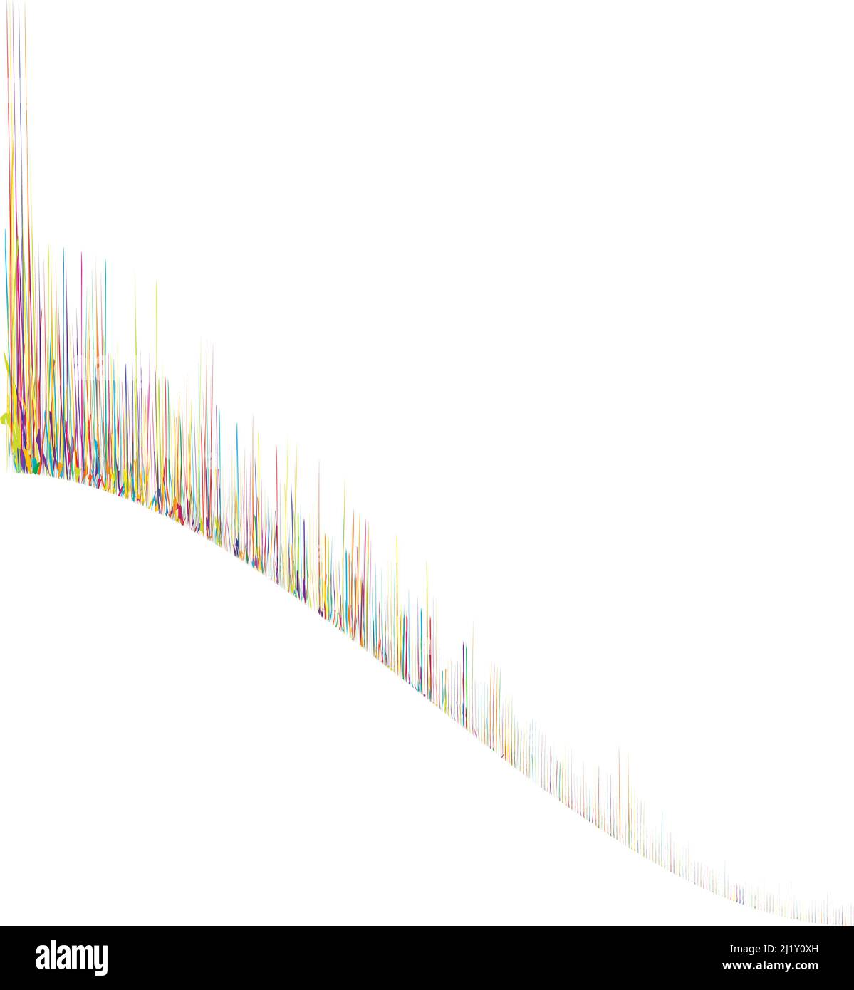 Sound, music equalizer, EQ. Random lines chart, graph. Soundtrack ...