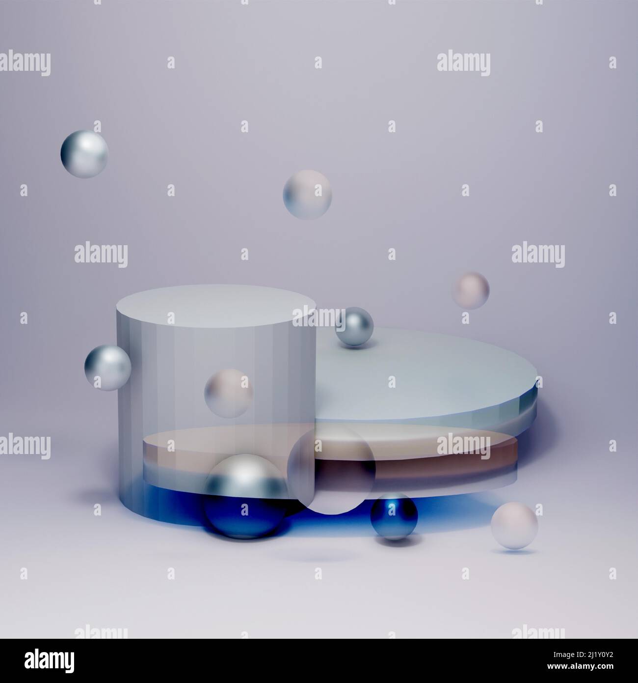 3d render illustration abstract geometric shape background Stock Photo ...