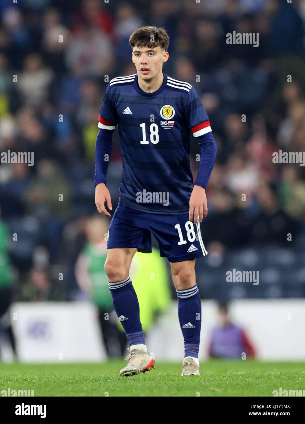 File photo dated 24-03-2022 of Scotland's Aaron Hickey, who is ...