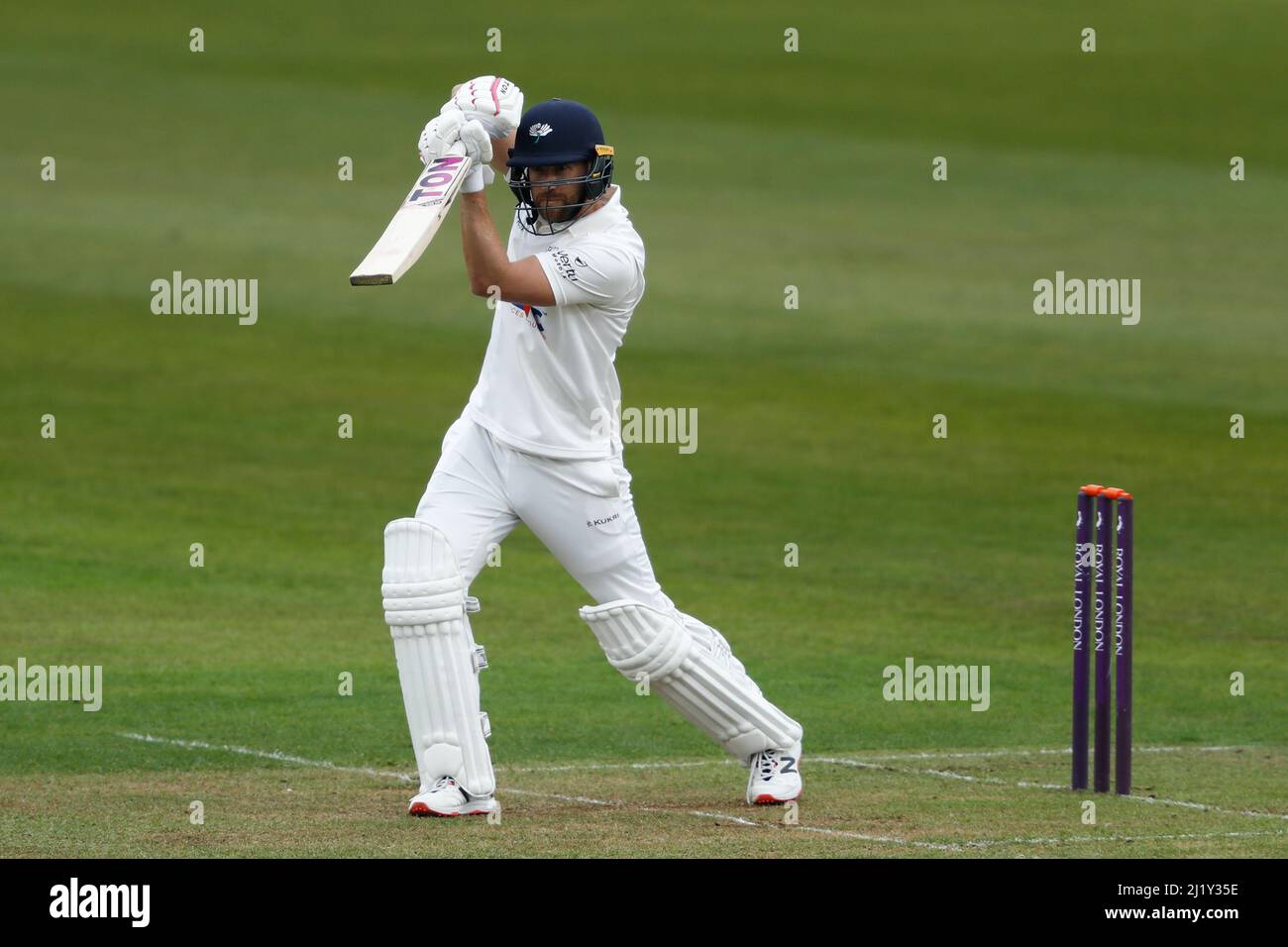 CHESTER LE STREET, UK. MAR 28TH David Malan of Yorkshire bats during ...
