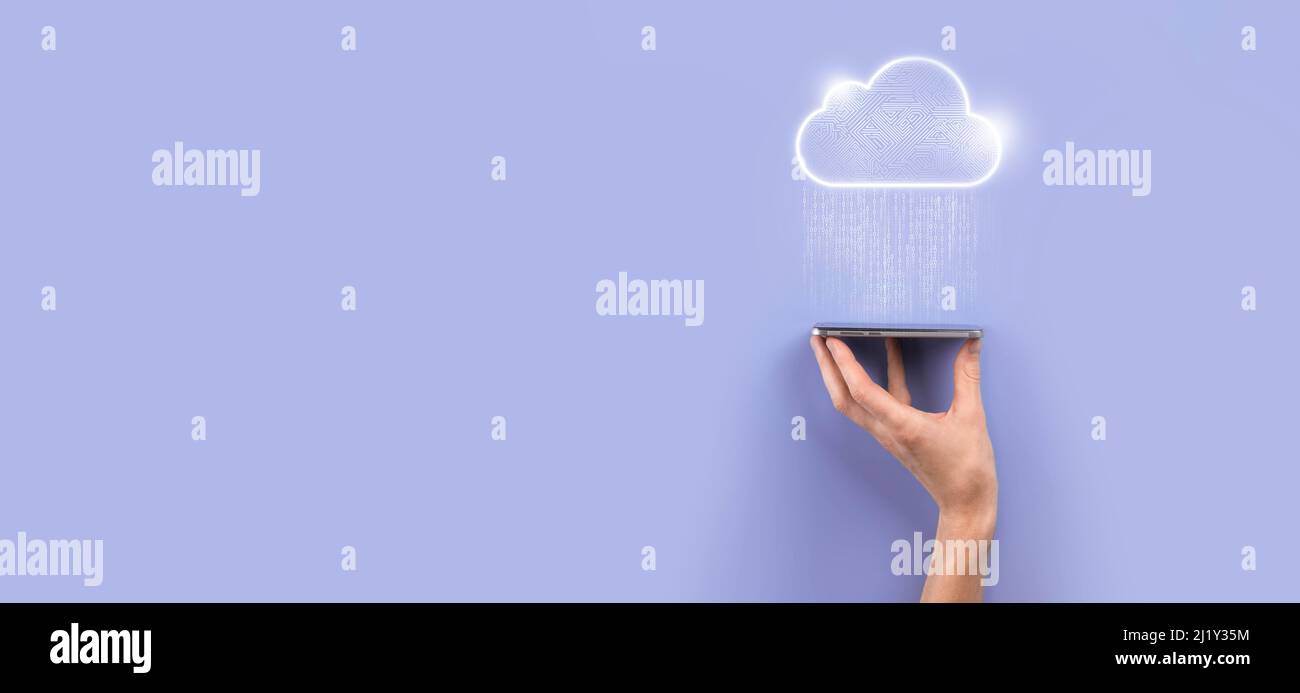 Cloud computing concept,cloud for transfer data.Cloud computing, big ...