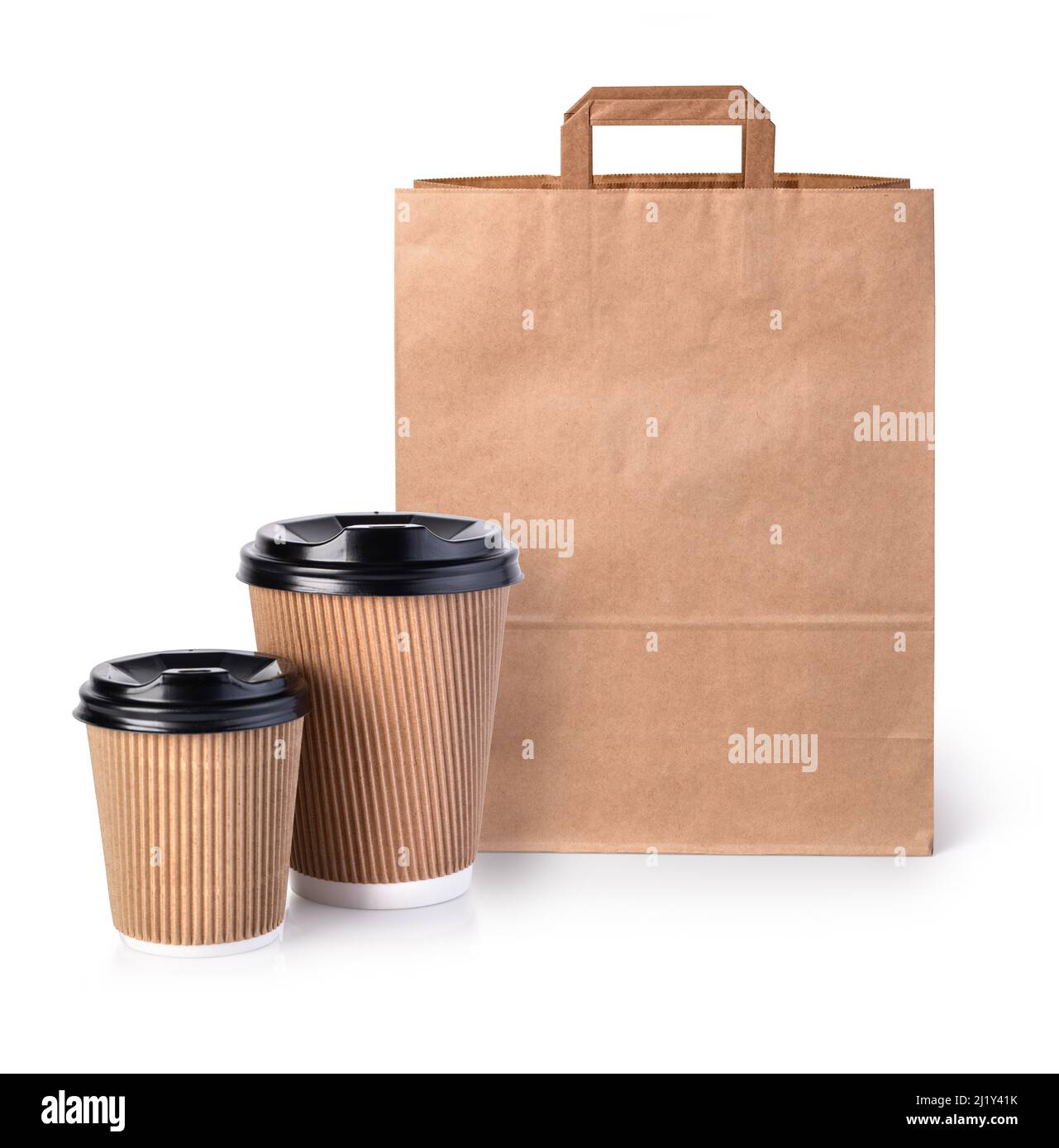 Take-out coffee in thermo cup. Isolated on a white Stock Photo - Alamy