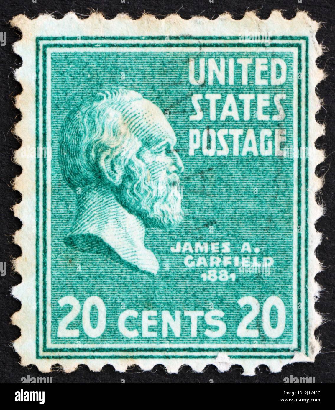 UNITED STATES OF AMERICA - CIRCA 1938: a stamp printed in the United ...