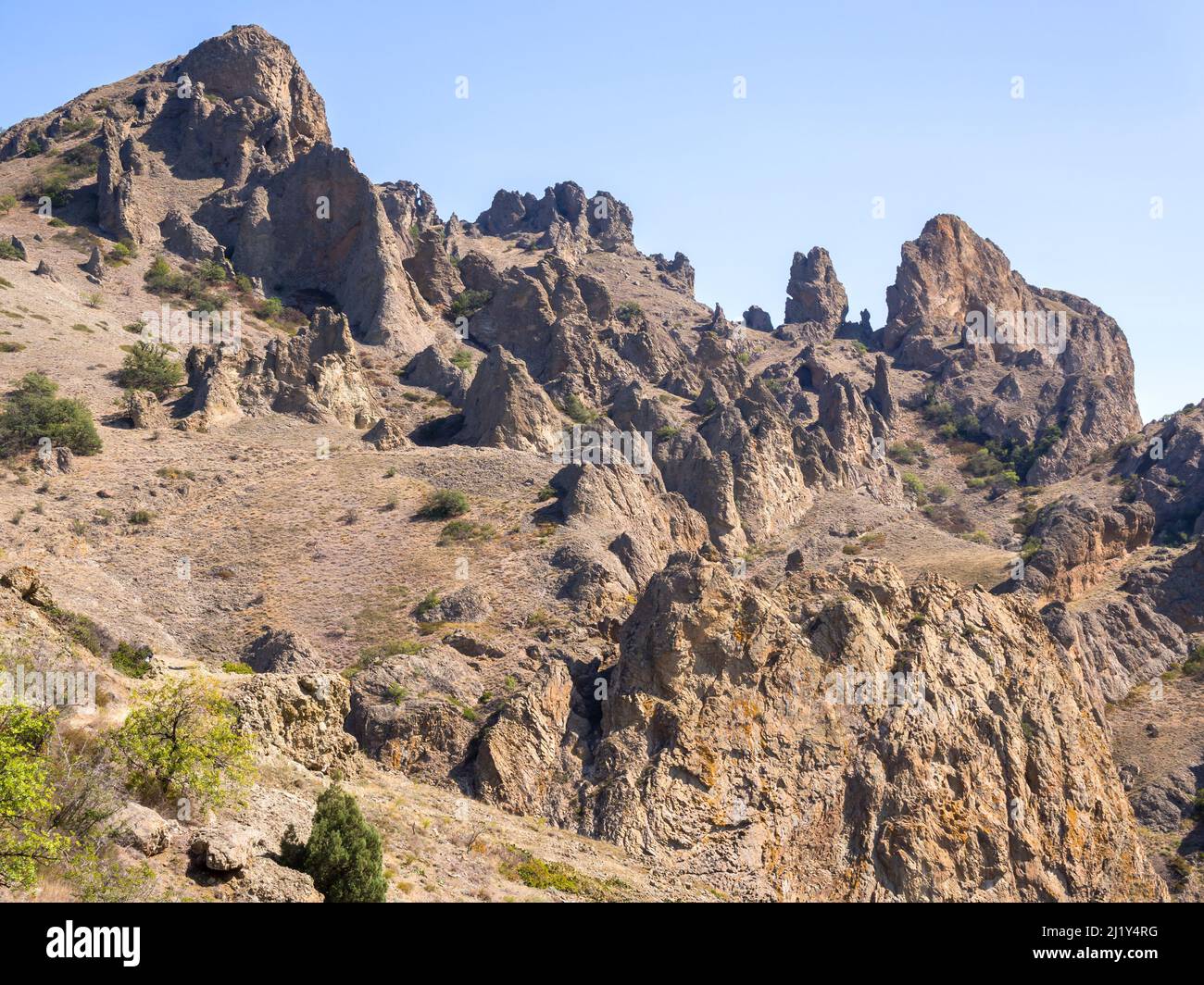 Rocks of the Karadag nature reserve. Crimea Stock Photo - Alamy