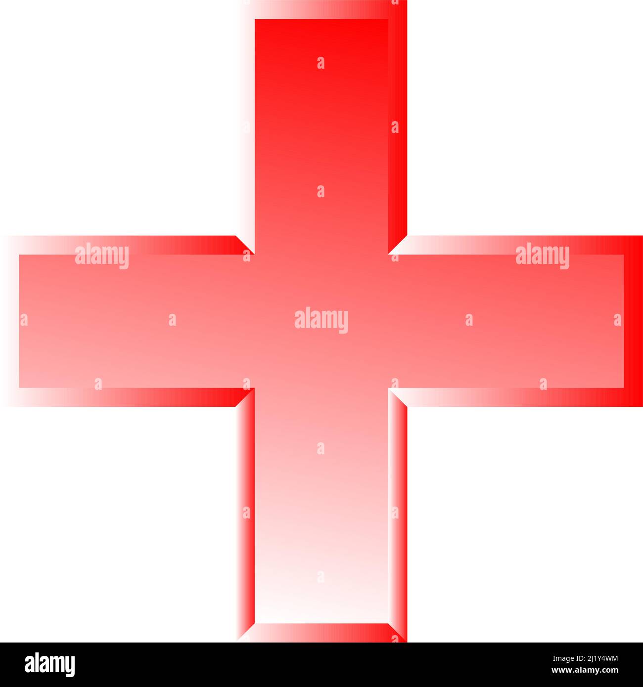 3d bevel cross as healthcare, first-aid, emergency response and as aid ...