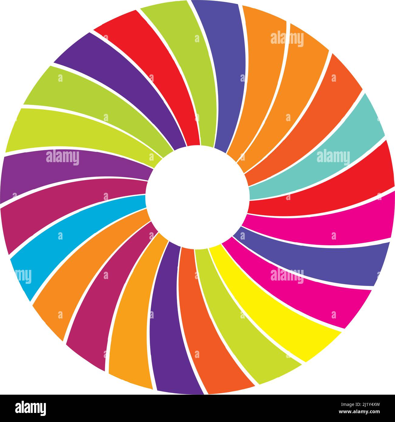 Circular spiral, swirl, twirl abstract vector circle design element ...