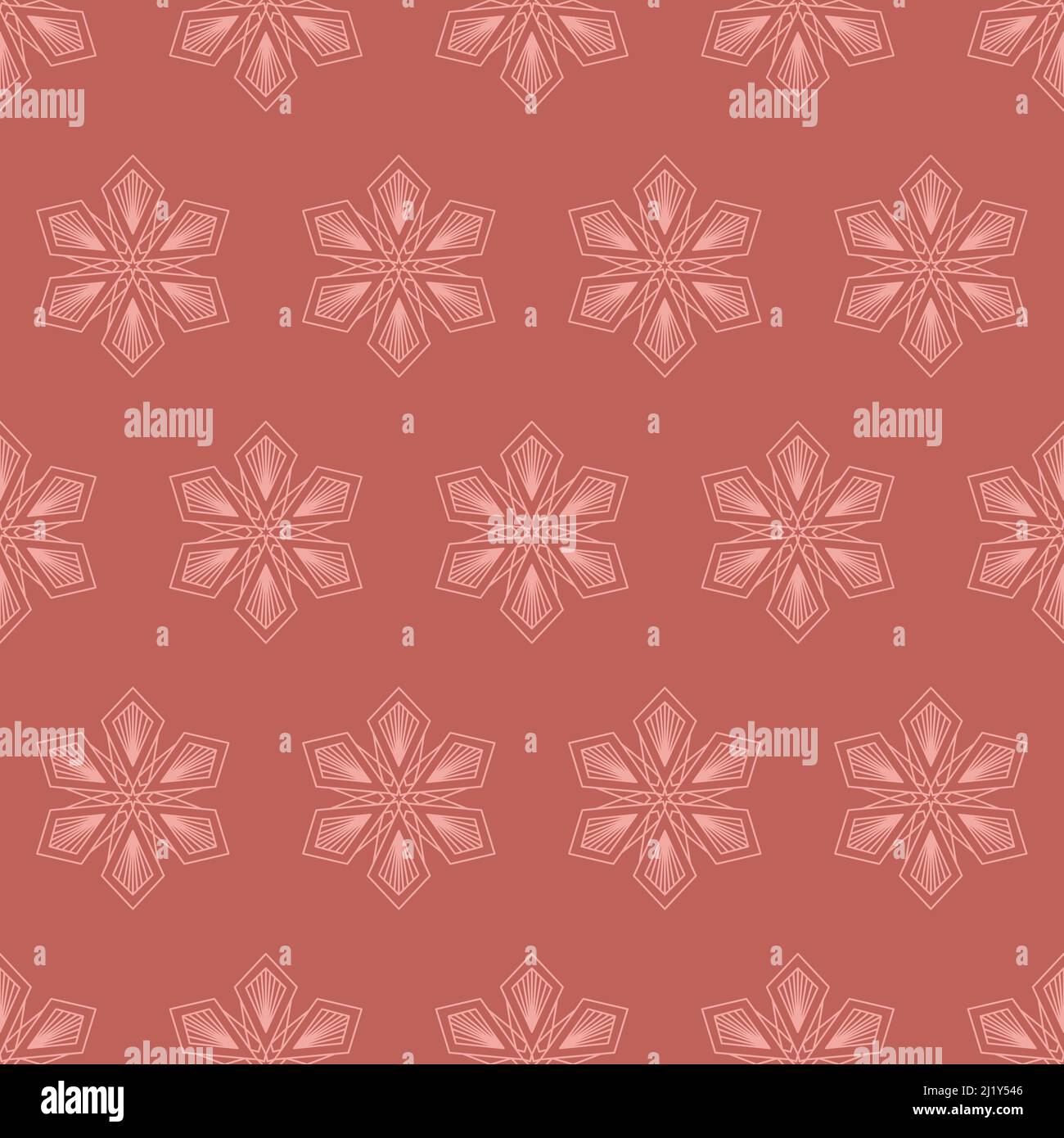 Snowflake mandala seamless pattern, geometric snowflake simple design ... Snowflake mandala seamless pattern, geometric snowflake simple design ...